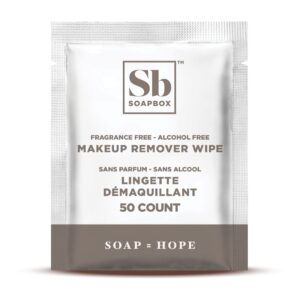 Soapbox Fragrance-Free Makeup Remover Wipes - Gentle Facial Cleansing Wipes for Eye Makeup, Dirt and Oil, Alcohol Free Makeup Remover Pads 50 Count