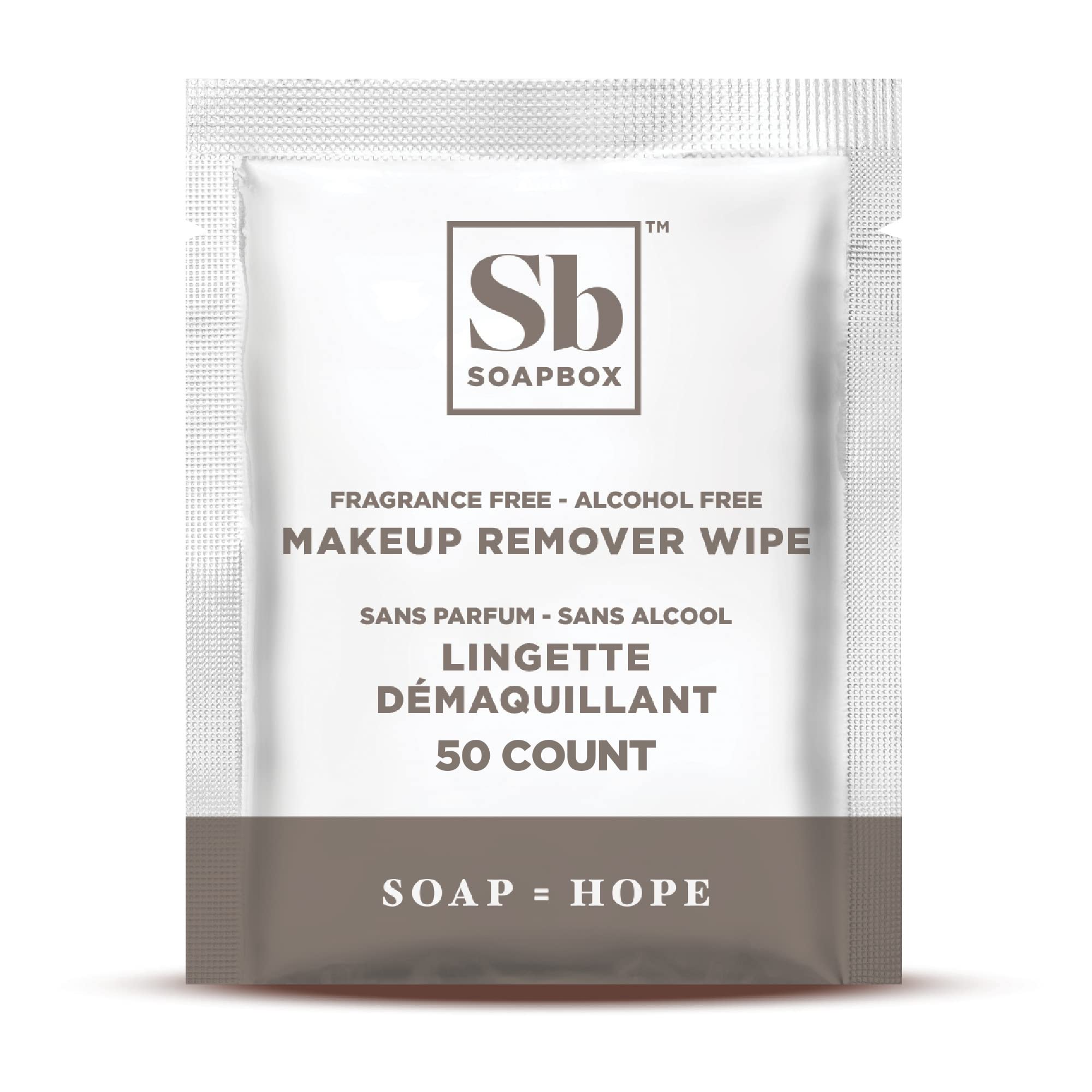 Soapbox Fragrance-Free Makeup Remover Wipes - Gentle Facial Cleansing Wipes for Eye Makeup, Dirt and Oil, Alcohol Free Makeup Remover Pads 50 Count