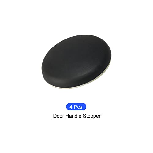 METALLIXITY Door Stopper Wall Protector(40mm/1.57") 4Pcs, Rubber Adhesive Door Handle Stopper - for Door Knob Wall Protectors, Black