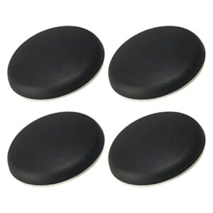 metallixity door stopper wall protector(40mm/1.57") 4pcs, rubber adhesive door handle stopper - for door knob wall protectors, black