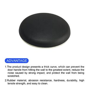 METALLIXITY Door Stopper Wall Protector(40mm/1.57") 4Pcs, Rubber Adhesive Door Handle Stopper - for Door Knob Wall Protectors, Black