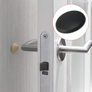 METALLIXITY Door Stopper Wall Protector(40mm/1.57") 4Pcs, Rubber Adhesive Door Handle Stopper - for Door Knob Wall Protectors, Black