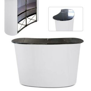 Bazargame 51" Reception Desk,Trade Show Salon Reception Desk Mall Shop Display Counter Table Stand 70kg,for Salon Lobby Store Exhibition Counter Stand