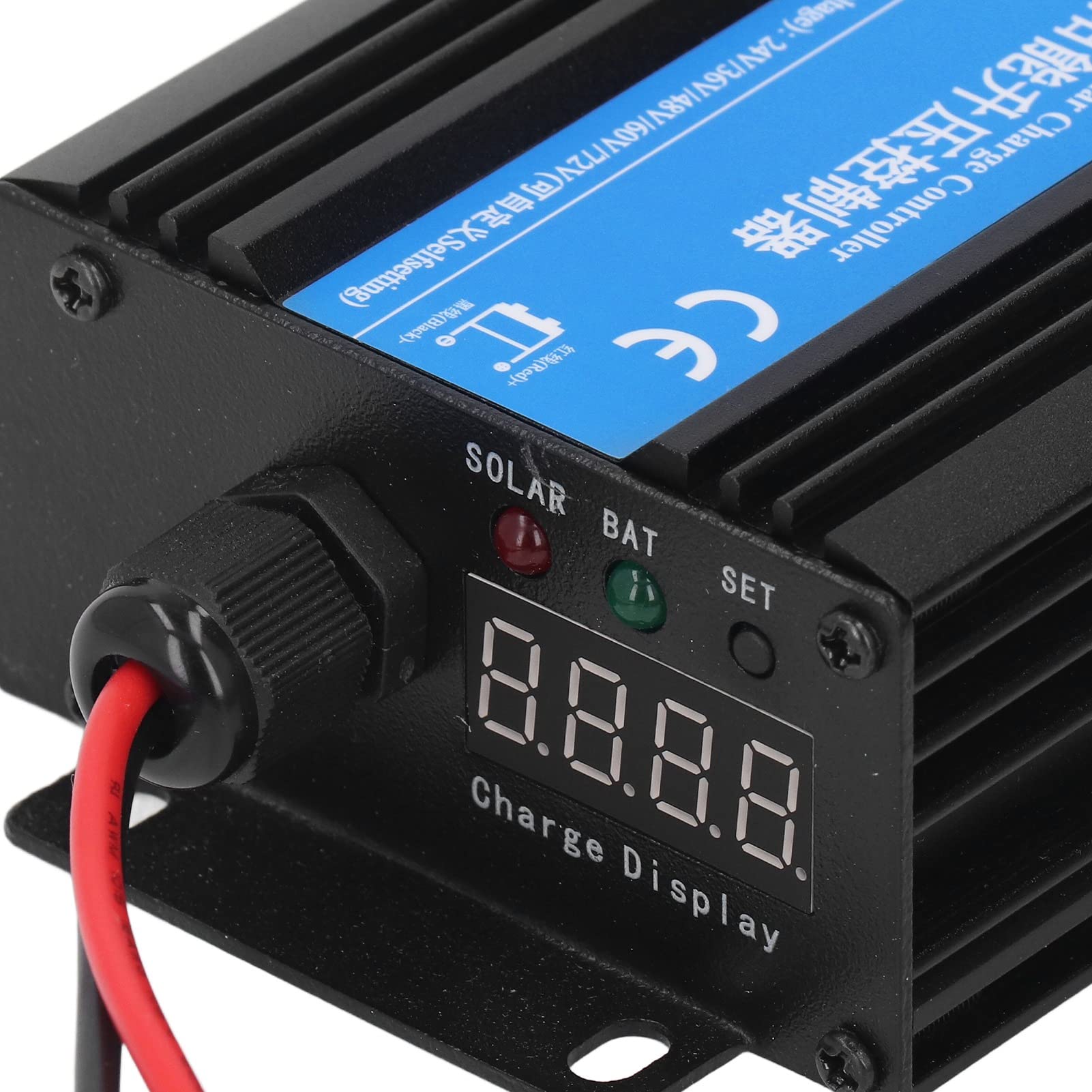 300W LED Boost MPPT Solar Charge Controller, 24V 36V 48V 60V 72V Solar Boost Charge Controller for Electric Vehicle, Solar Panel Battery Regulator for Lead Acid, Lithium Batteries