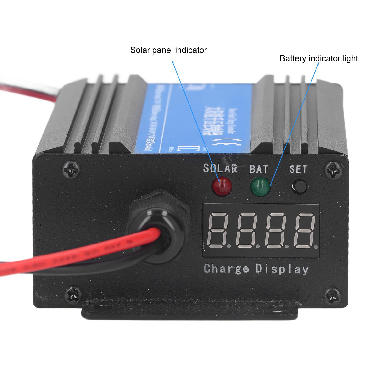 300W LED Boost MPPT Solar Charge Controller, 24V 36V 48V 60V 72V Solar Boost Charge Controller for Electric Vehicle, Solar Panel Battery Regulator for Lead Acid, Lithium Batteries