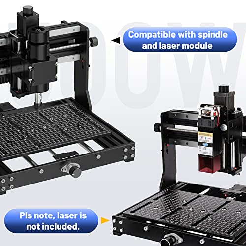 CNC Machine, Desktop CNC Router Machine for Woodworking Metal, 500W Router Machine, 3 Axis CNC 3018 Update Version 3020-Plus Engraving Machine for Wood Metal Acrylic PCB MDF Carving Cutting