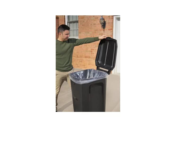 50 gal Roughneck Wheeled Plastic Garage Trash Can, Black