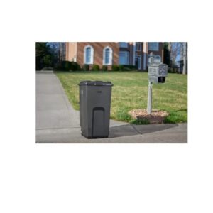 50 gal Roughneck Wheeled Plastic Garage Trash Can, Black