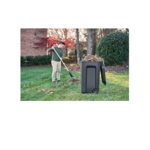 50 gal Roughneck Wheeled Plastic Garage Trash Can, Black