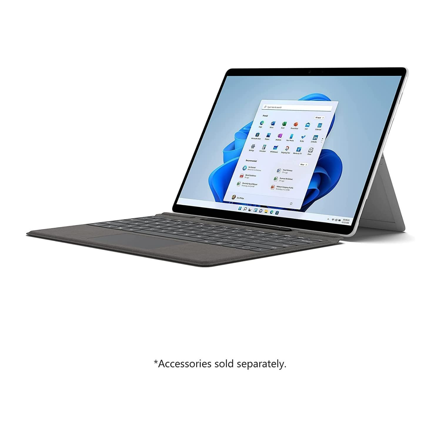 Microsoft 13" Multi-Touch Surface Pro X Tablet, SQ2, 16GB RAM, 256GB SSD, Adreno 690 GPU, PixelSense 10-Point Touch Display, Windows 10 Pro (Wi-Fi Only, Platinum) (Renewed)