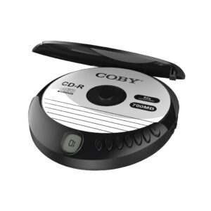 Coby Portable CD Player with Foldable Headphones, 60-Sec Anti-Skip Compact Disc Player with Headset Bundle for Travel or Home Use