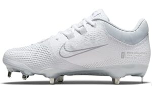 nike hyperdiamond 4 pro women's softball cleat sz 8 white/grey