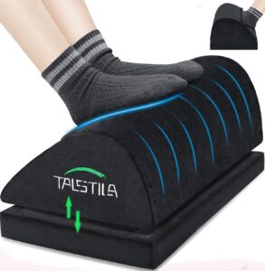 talstila foot rest for under desk at work, office desk accessories - foot stool, ergonomic adjustable memory foam footrest, under desk footrest, for office desk & office chair - back & leg pain relief