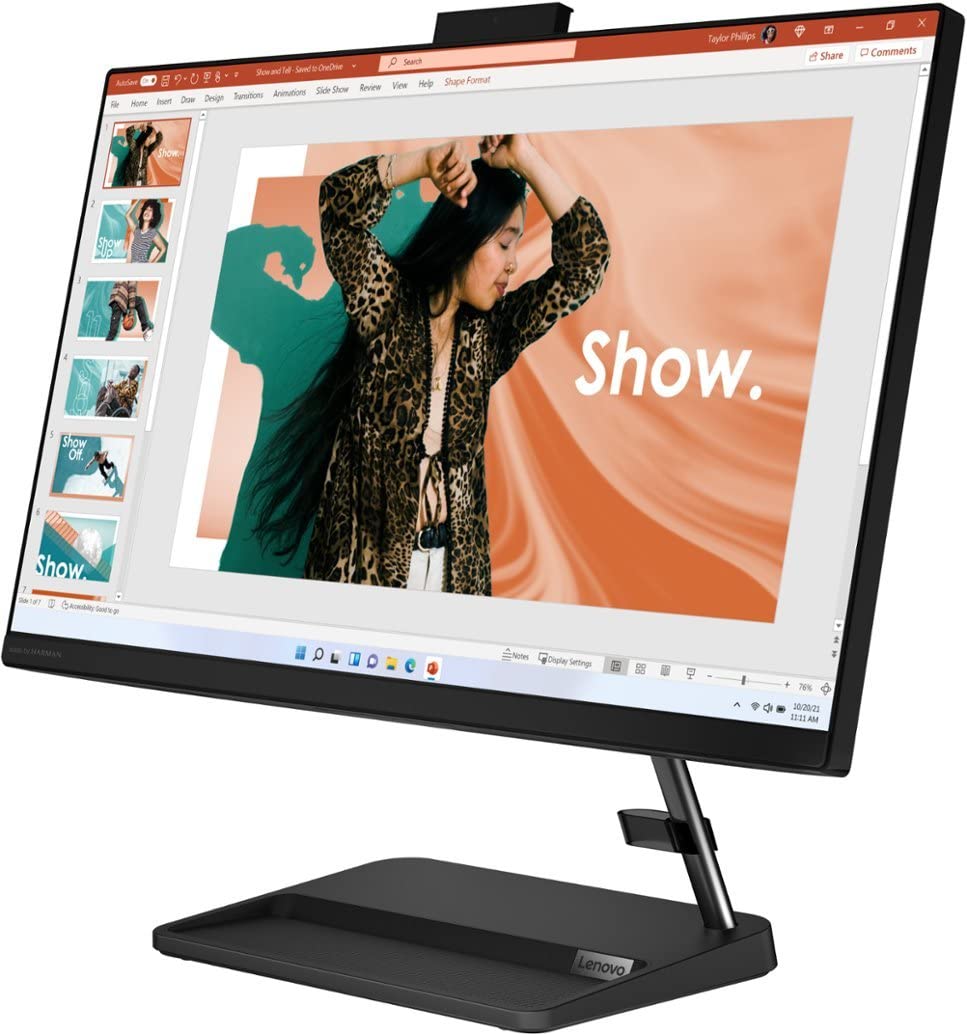 Lenovo IdeaCentre AIO 3i AIO Desktop 23.8" FHD IPS Anti-Glare Display 11th Generation Intel i3-1115G4 Processor 16GB RAM 1TB SSD Intel UHD Graphics Harman Kardon Win11 Black + HDMI Cable