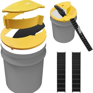 Auzeuner Mouse Trap Bucket Flip Lid (3 Pack) for 5 Gallon Bucket, Humane Mouse Trap Mice Trap Rat Trap, Indoor/Outdoor/Patio/Chicken Coop