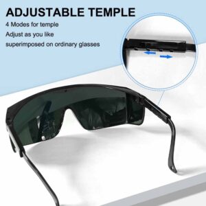 IPL190nm to 2000nm Laser Safety Glasses , UV Blocking Laser Glasses Eye Protection Protective Goggles Eyewear for Hair Removal Treatment and Laser Cosmetology Operator Eye Protection Adjustable Temple