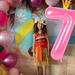 40 Inch Number Balloon 5, 5th Birthday Balloon, Pink Five Year Old Balloon Decorations, 5 15 50 Number Balloons Party Supplies Wedding Anniversary