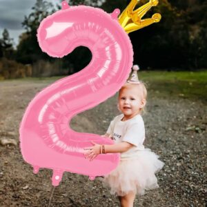 40 Inch Number Balloon 5, 5th Birthday Balloon, Pink Five Year Old Balloon Decorations, 5 15 50 Number Balloons Party Supplies Wedding Anniversary