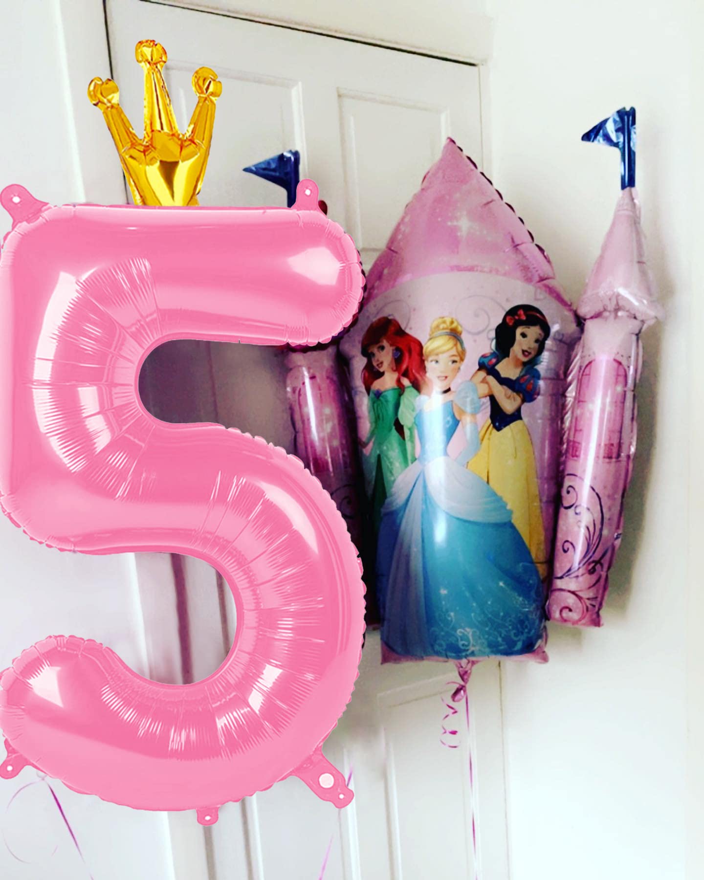 40 Inch Number Balloon 5, 5th Birthday Balloon, Pink Five Year Old Balloon Decorations, 5 15 50 Number Balloons Party Supplies Wedding Anniversary