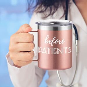 Physkoa Before Patients, After Patients Gift Set - 12oz Stainless Steel Wine Glasses and 12oz Stainless Steel Coffee Mug Set - Nurse Gifts for Women,Nurses Week Gifts,Nursing Graduation Gifts