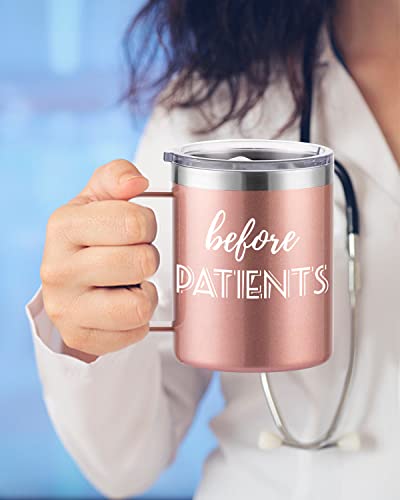 Physkoa Before Patients, After Patients Gift Set - 12oz Stainless Steel Wine Glasses and 12oz Stainless Steel Coffee Mug Set - Nurse Gifts for Women,Nurses Week Gifts,Nursing Graduation Gifts