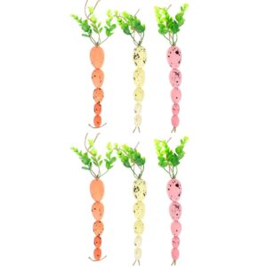 aboofan 6 pcs easter tree ornaments easter ornament easter egg letters for stockings foam easter egg spring easter decor easter decorations artificial egg pendant household