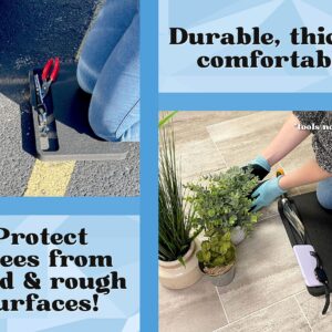 Polar Whale 4 Portable Knee Cushions with Tool Pocket for Home Garden Work Automotive Workshop and More Durable Thick Comfortable High Density Waterproof Black Foam 15 x 10 Inches Kneeling Pad