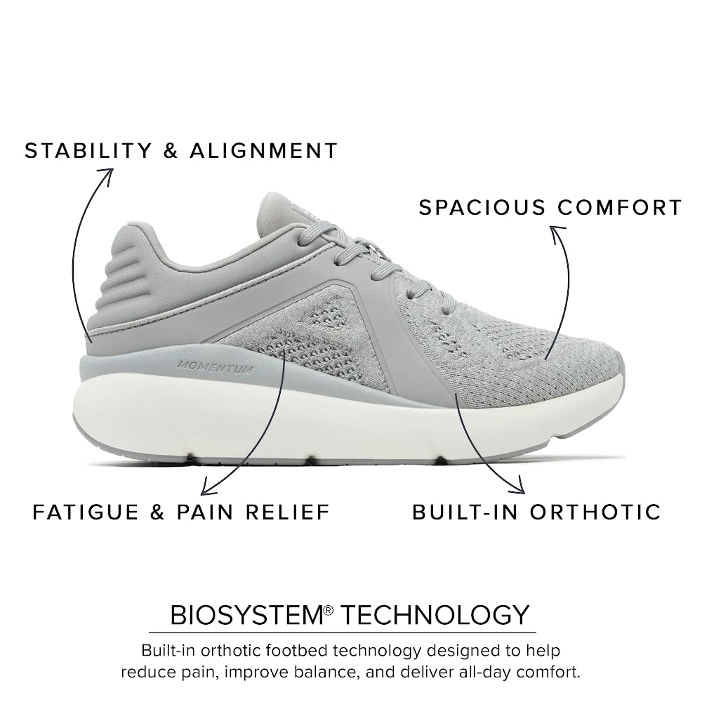 ABEO MXV Shift Shoes for Women | Plantar Fasciitis Relief | Arch Support Shoes Women | Removable Orthotic Inserts Drizzle 9 Medium