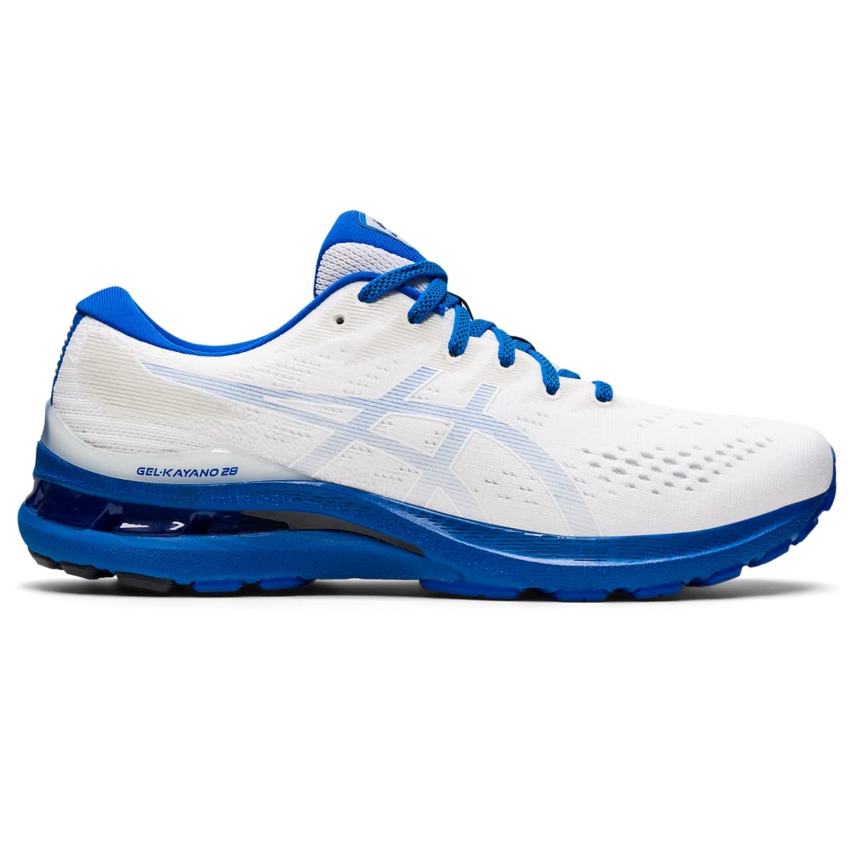 ASICS Men's Gel-Kayano 28 Running Shoes, 11, White/Tuna Blue