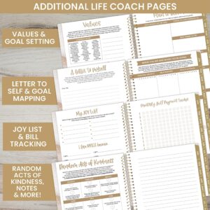 bloom daily planners 2024 Pocket Planner - 4” x 6” - (January 2024 - December 2024) - MINI Weekly/Monthly Agenda Organizer & Calendar Book - Brushed Beige