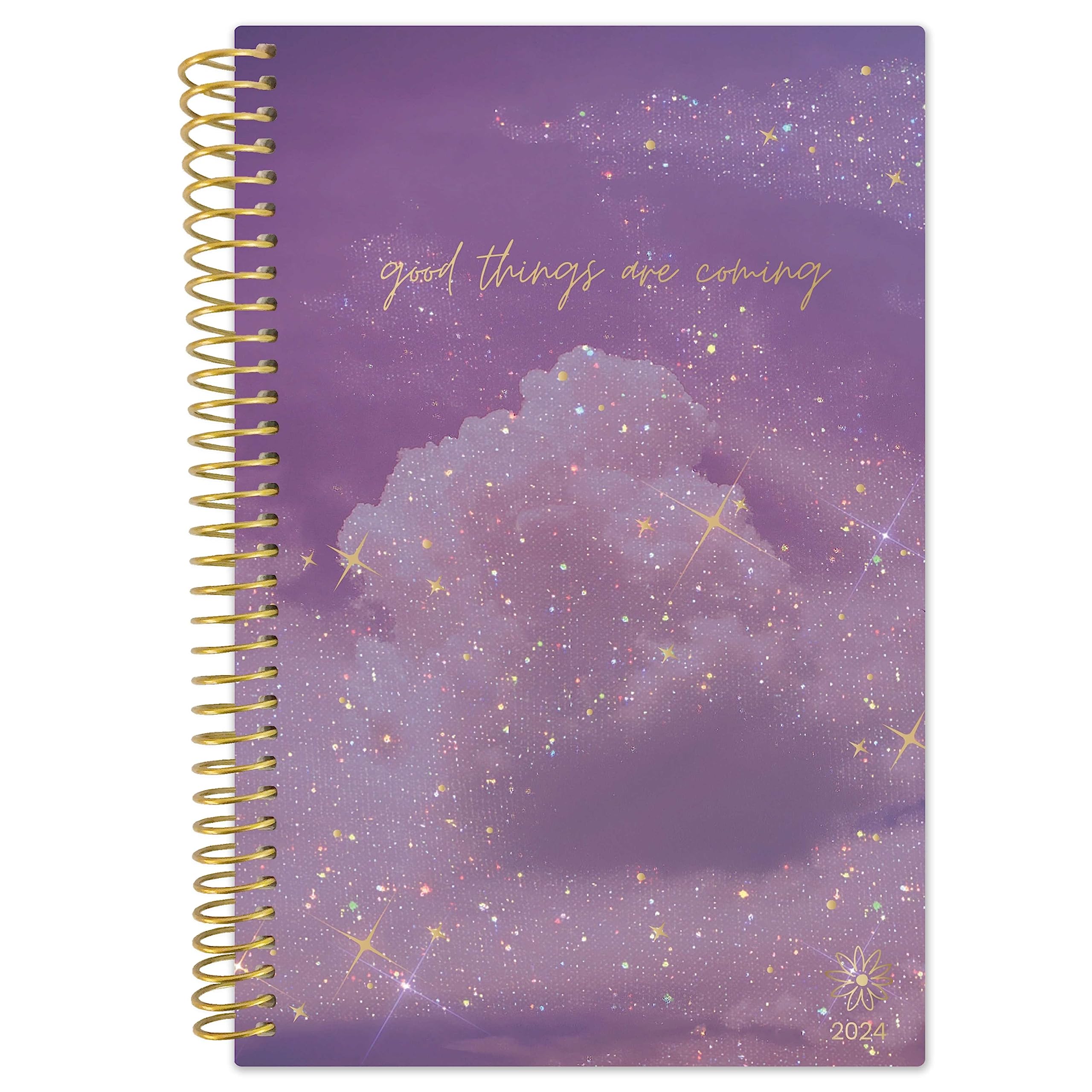 bloom daily planners 2024 Pocket Planner - 4” x 6” - (January 2024 - December 2024) - MINI Weekly/Monthly Agenda Organizer & Calendar Book - Good Things Are Coming