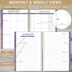 bloom daily planners 2024 Pocket Planner - 4” x 6” - (January 2024 - December 2024) - MINI Weekly/Monthly Agenda Organizer & Calendar Book - Good Things Are Coming