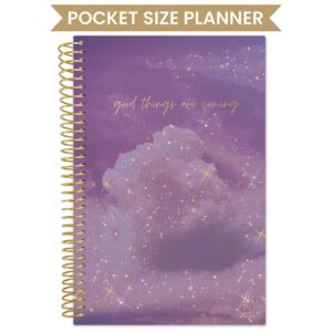 bloom daily planners 2024 Pocket Planner - 4” x 6” - (January 2024 - December 2024) - MINI Weekly/Monthly Agenda Organizer & Calendar Book - Good Things Are Coming