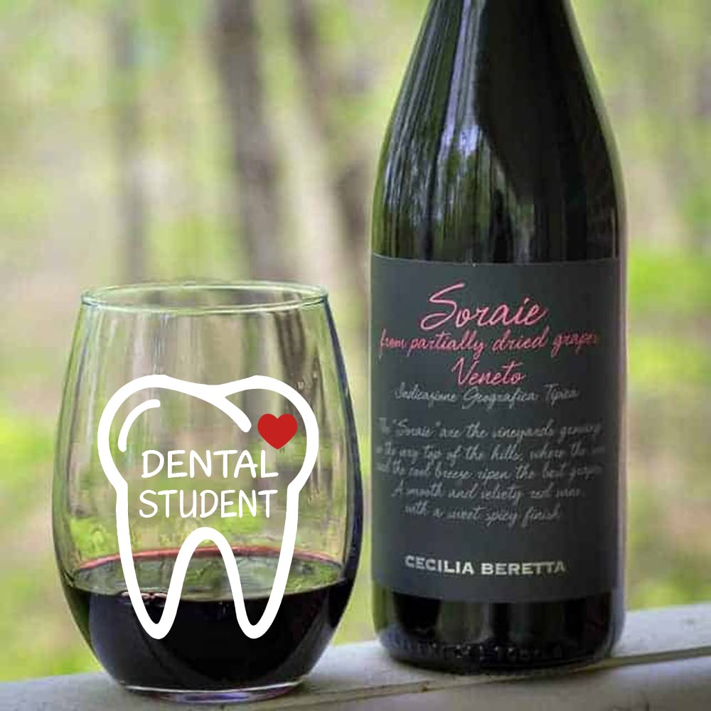 AGMDESIGN Funny Two Sided Good Day Bad Day Don't Even Ask Dental Student Wine Glass with Gift Box, Gift for Doctor, Assistant, Physician, Dental Assistant, Students, Graduation Gifts for Men Women