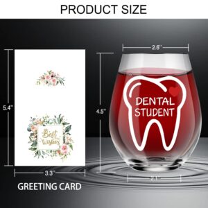 AGMDESIGN Funny Two Sided Good Day Bad Day Don't Even Ask Dental Student Wine Glass with Gift Box, Gift for Doctor, Assistant, Physician, Dental Assistant, Students, Graduation Gifts for Men Women