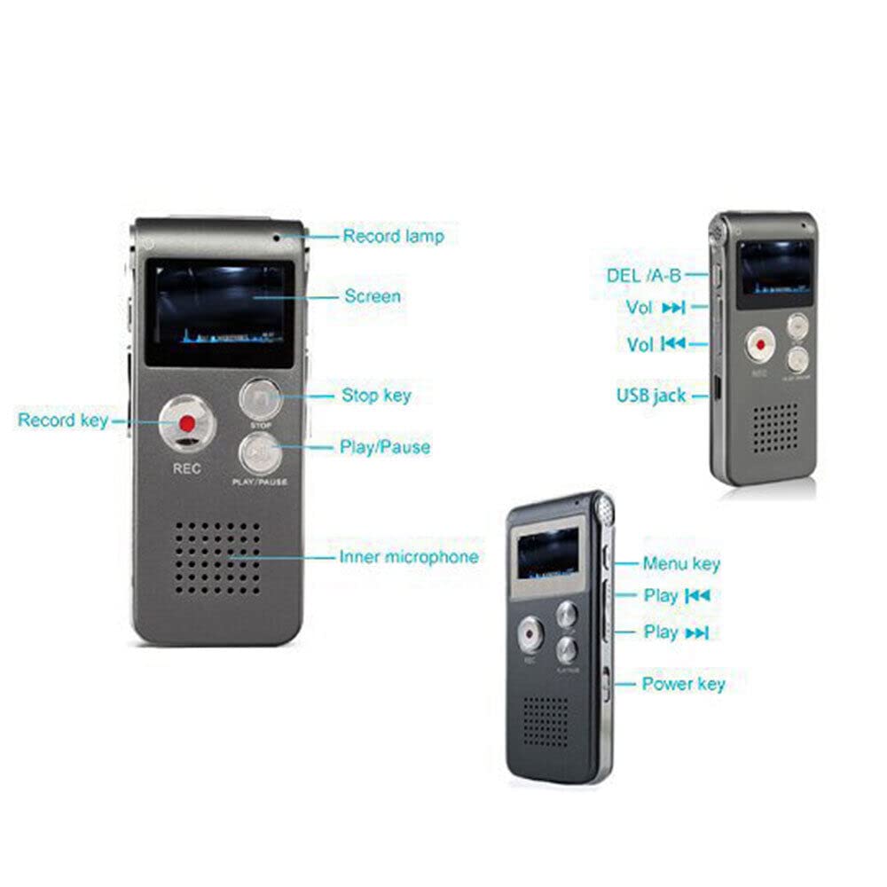 Paranormal Ghost Hunting Equipment Digital EVP Voice Activated Recorder USB US 8GB (Black)