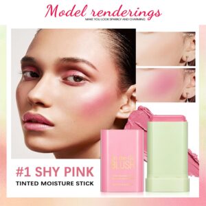 Face Cream Liquid Blush Makeup Weightless, Long-Lasting, Natural-Looking, Skin Tint Blush for Soft, Healthy Flush (#02HAPPY)