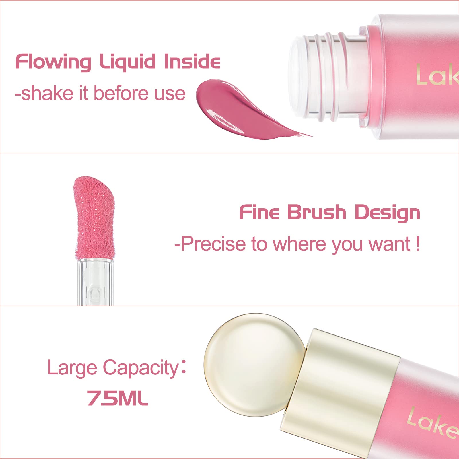 SOYUB Soft Liquid Blush Makeup for Long-Lasting, Smudge Proof, Waterproof, Natural Skin Tint, Moisturizing Face Blush Stick for Cheek, Pink