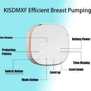 Double Electric Breast Pump,Portable Anti-Backflow，3 Modes and 9 Levels,Strong Suction,Pain Free,LED Display, Easy to Assemble and Clean Rechargeable Milk Extractor for Home and Travel