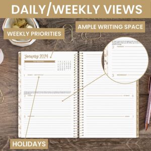 bloom daily planners 2024 Calendar Year Day Planner (January 2024 - December 2024) - 5.5” x 8.25” - Weekly/Monthly Agenda Organizer Book with Stickers & Bookmark - Writefully His