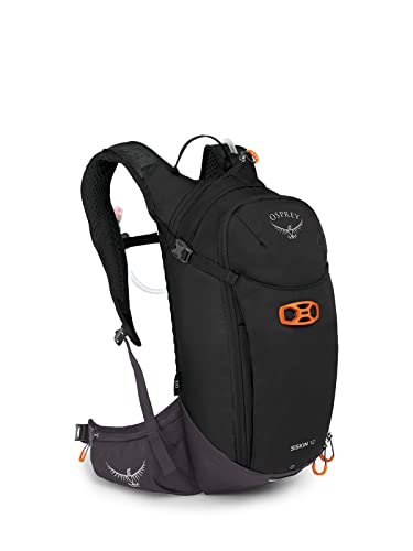 Osprey Siskin 12L Men's Biking Backpack with Hydraulics Reservoir, Black