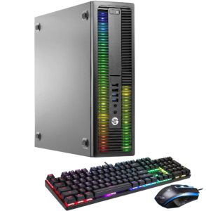 hp rgb lights pc desktop computer intel core i7-6700 3.40ghz proccesor 32gb ddr4 ram 1tb ssd, nvidia geforce gt 1030 graphics, windows 10 pro (renewed)