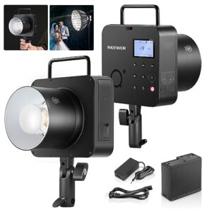 neewer q4 400ws 2.4g ttl outdoor studio flash strobe (new look),1/8000 hss 2800mah battery powered photography monolight speedlite 30w modeling lamp/400 full power flash/0.01-1.2s recycle/bowens mount