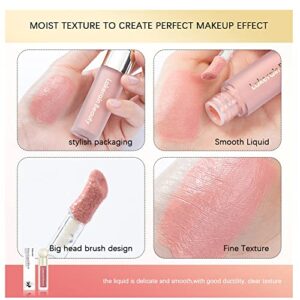 GL-Turelifes Soft Cream Blush Makeup, Liquid Blush for Cheeks, Natural-Looking Long Lasting, Smudge Proof, Velvet Mousse,Dewy Finish, Easy to Blend Blusher (#1)