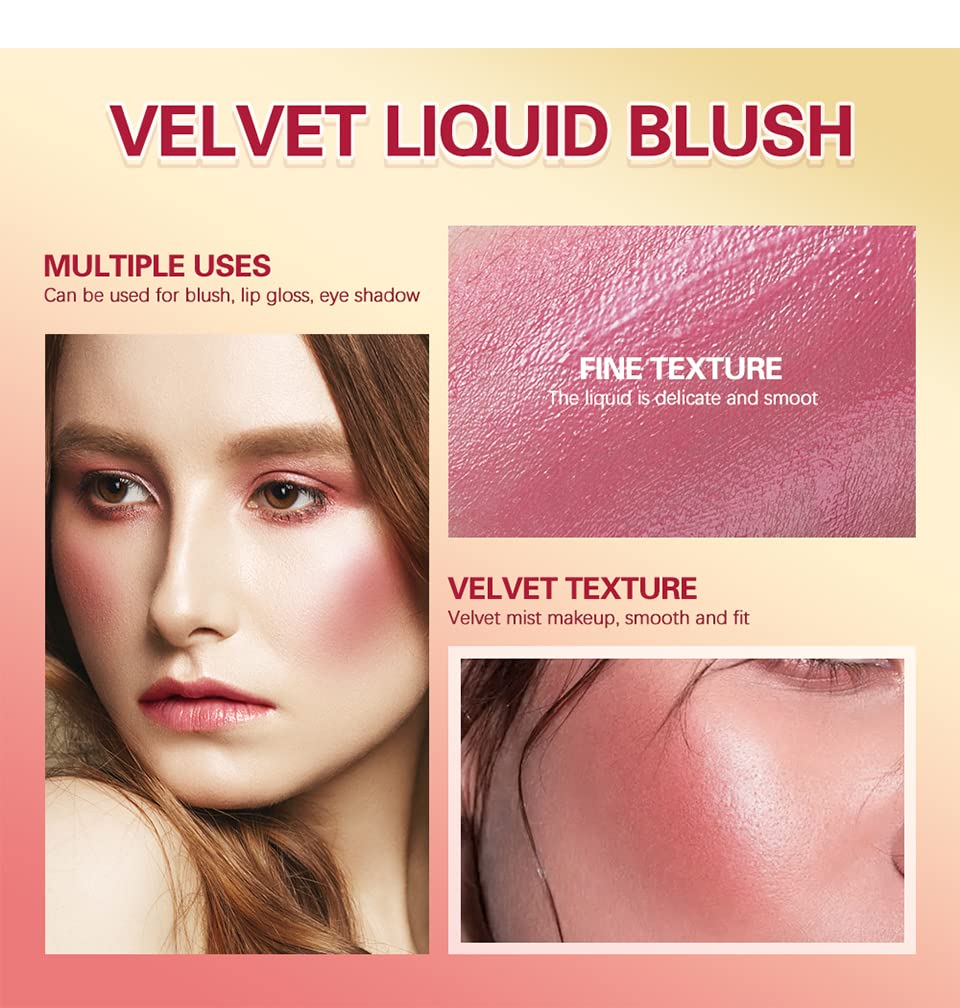 Liquid Blush, Matte and Dewy Finishes Cream Blush Stick for Cheek, Lightweight, Long-Wearing, Smudge Proof, Natural-Looking, Easy to Blend Blusher Makeup (#01)