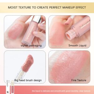 Liquid Blush, Matte and Dewy Finishes Cream Blush Stick for Cheek, Lightweight, Long-Wearing, Smudge Proof, Natural-Looking, Easy to Blend Blusher Makeup (#01)