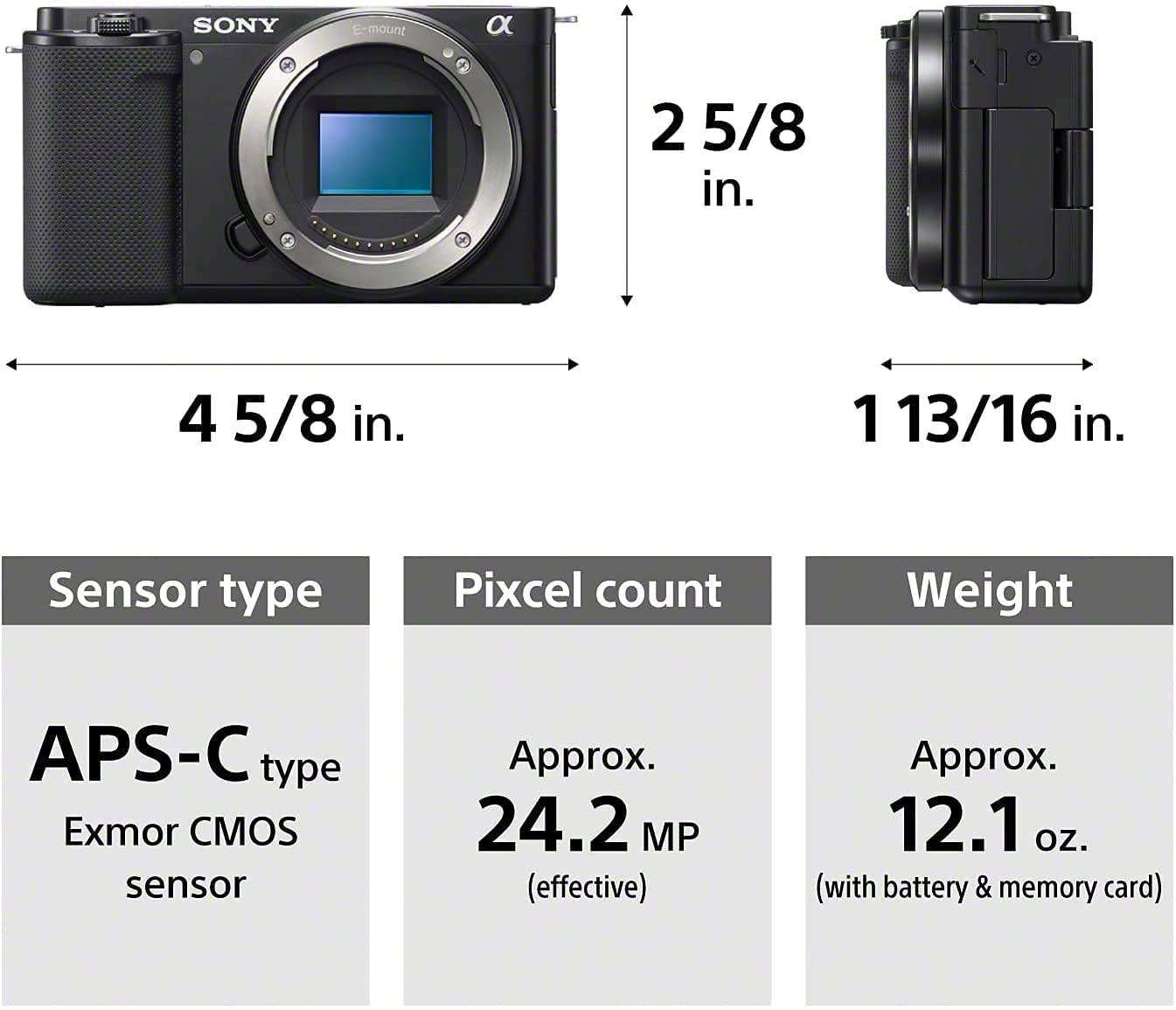 Sony Alpha ZV-E10 Interchangeable Lens Vlog Camera & 16-50mm Lens Bundle with 2X 64GB SD Card, Water Resistant Bag, More