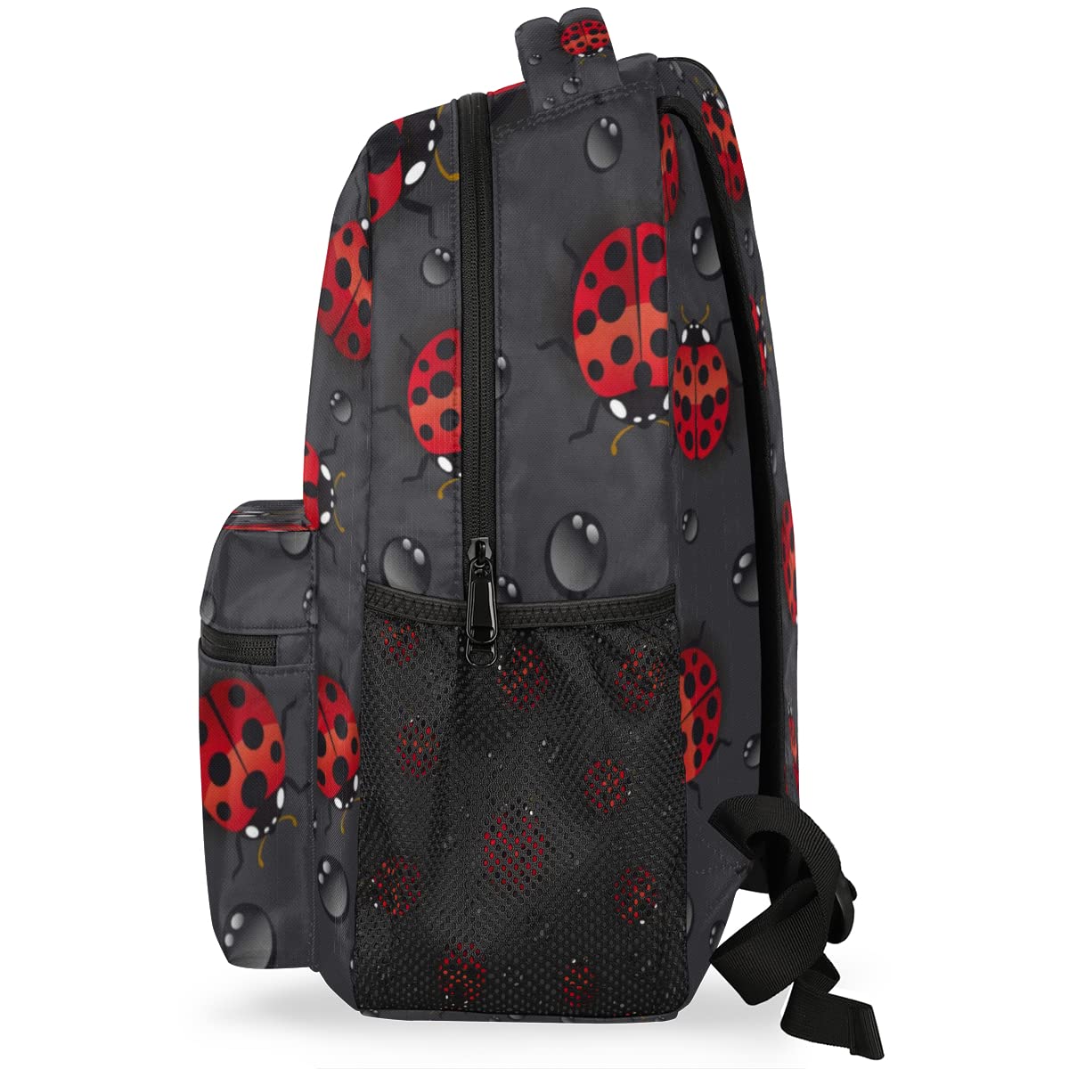 YPPAHHHH School Laptop Backpack Red Ladybugs for Girls Kids Boys Ladybugs Lightweight Bookbag Elementary College Travel Hiking Daypack Backpacks for Women Men