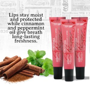 C.O. Bigelow Cinnamint Mentha Lip Shine Lip Balm Trio, Lip Gloss & Balm Tubes, 3 Pack, 0.5 oz / 14g each