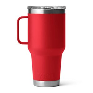 YETI Rambler 30 oz Travel Mug, Stainless Steel, Vacuum Insulated with Stronghold Lid, Rescue Red